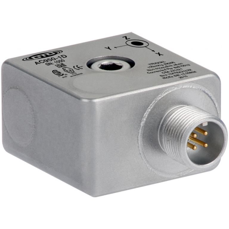 AC950 - Class 1 Division 2/Zone 2 Triaxial Accelerometer, 100 mV/g, 4 ...
